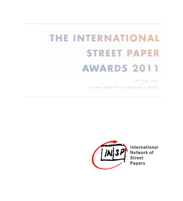 INSP Awards - celebrating excellence & innovation in street papers